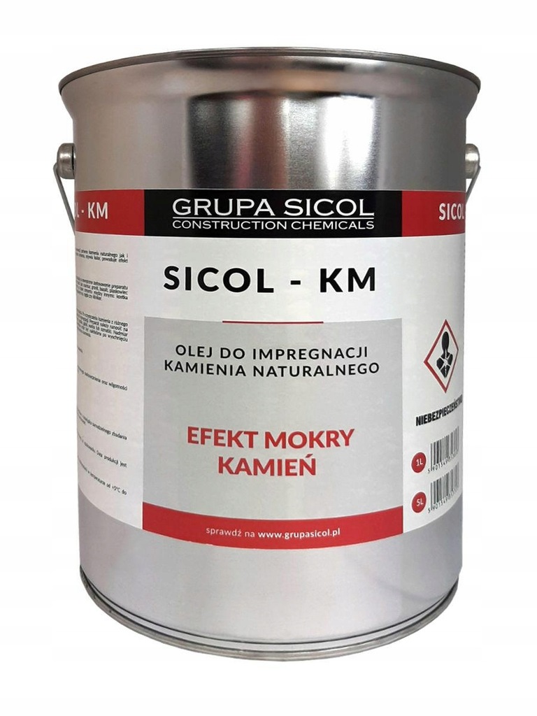 SICOL-KM Olej impregnat do kamienia marmuru 5L - 9829359869 - oficjalne ...