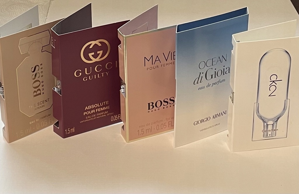 zestaw 5 próbek, Boss, Gucci, Armani... - 12498420472 - oficjalne ...