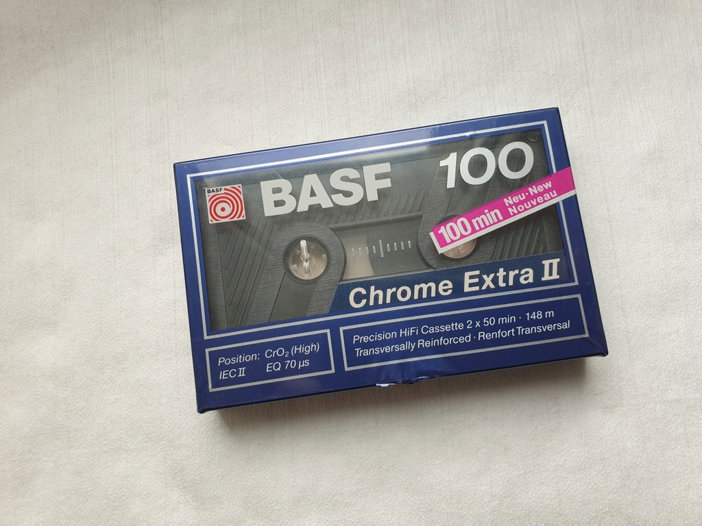 Kaseta BASF Chrome Extra II 100 ( NOWA ) - 13066215666 - oficjalne archiwum Allegro