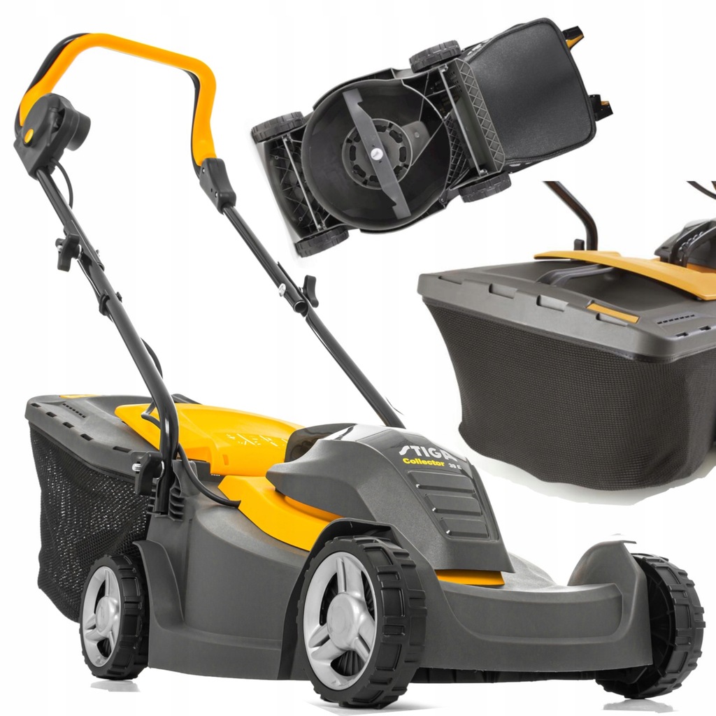 KOSIARKA ELEKTRYCZNA STIGA INDUKCJA KOSZ NÓŻ 1400W - 11053018552 - oficjalne archiwum Allegro