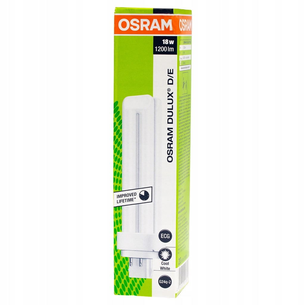 OSRAM DULUX D/E 18W/840 Cool White G24q-2 - 12037123471 - oficjalne archiwum Allegro