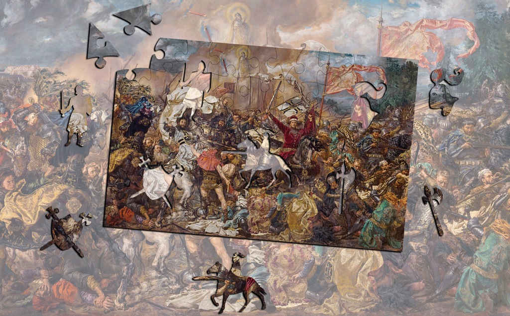 Mini puzzle wycinane laserowo!Bitwa pod Grunwaldem - 9904917559 ...