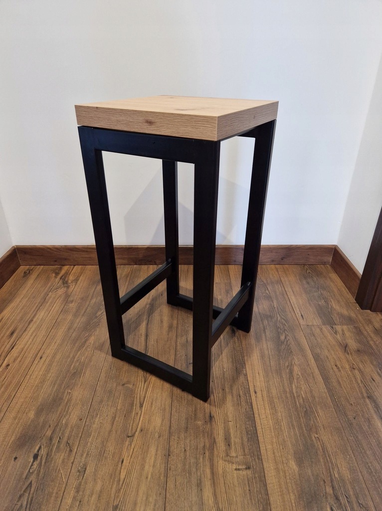 Hoker loft-industrialny, taboret metalowy 65cm - 12862436186 ...