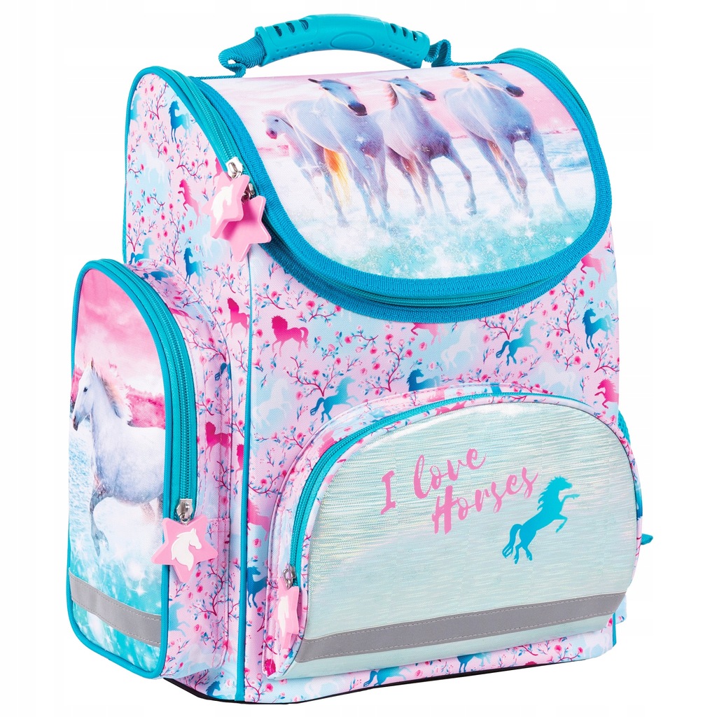 TORNISTER SZKOLNY ERGONOMICZNY I LOVE HORSES KONIE - 10752600455 - oficjalne archiwum Allegro