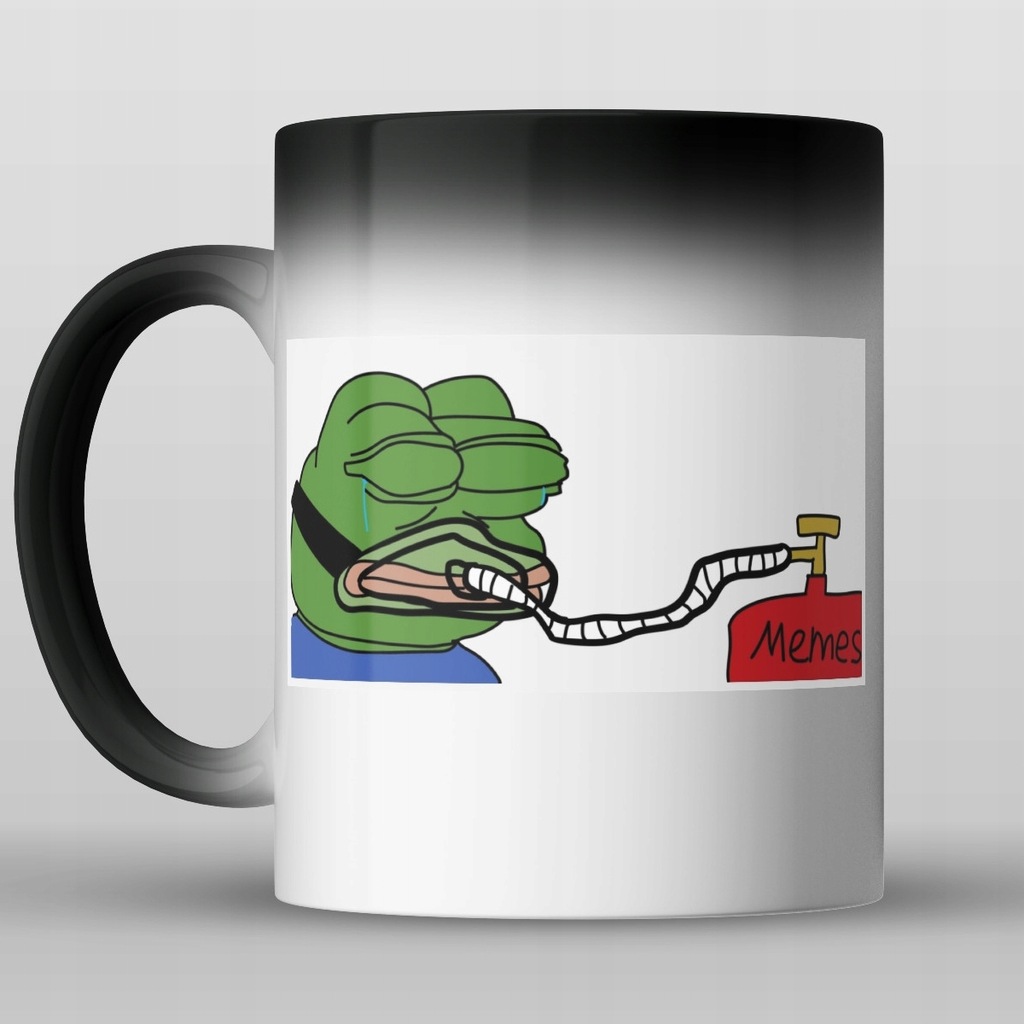 Kubek MAGICZNY Śmieszny Mem Memy Memiarz Pepe Frog - 11636001489 ...