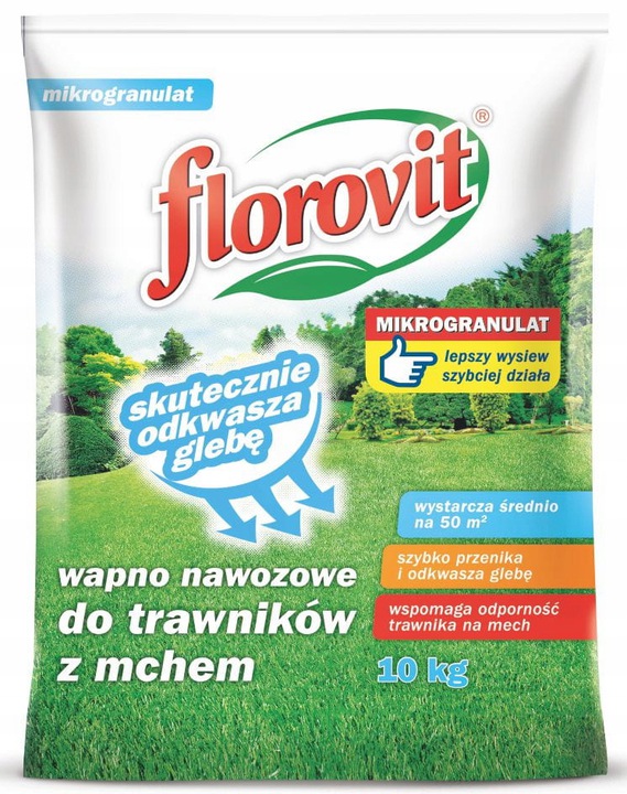 WAPNO DO TRAWNIKÓW Z MCHEM FLOROVIT 10kg - 12024929121 - oficjalne archiwum Allegro
