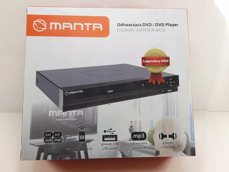 ODTWARZACZ DVD MANTA VD064S EMPEROR BASIC 5 - 12604685261 - oficjalne ...