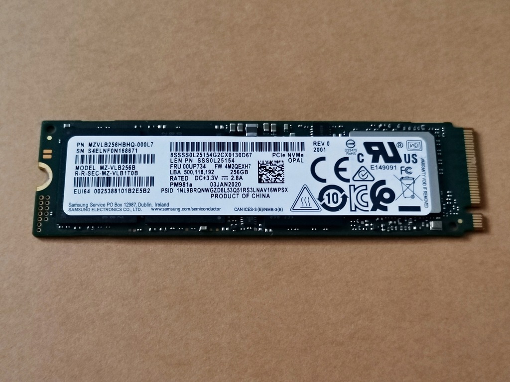 SSD M2 256GB Samsung MZ-VLB256B - 13211801047 - oficjalne archiwum Allegro