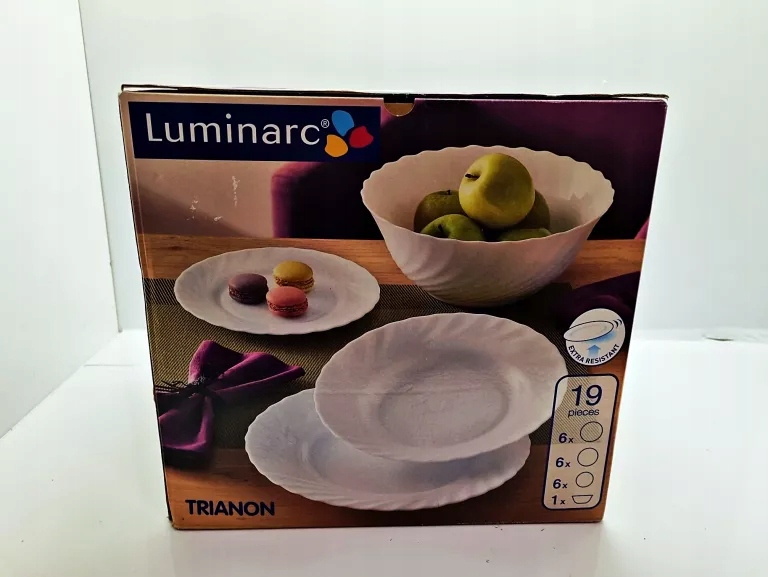 ZESTAW OBIADOWY LUMINARC TRIANON JAK NOWY - 12363790507 - oficjalne ...