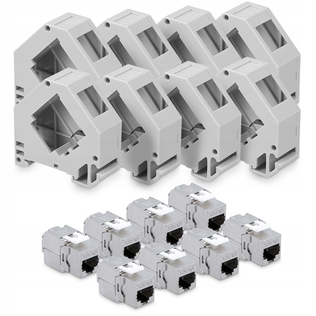 Moduły keystone adaptery do szyny DIN zestaw - 13076783725 - oficjalne ...