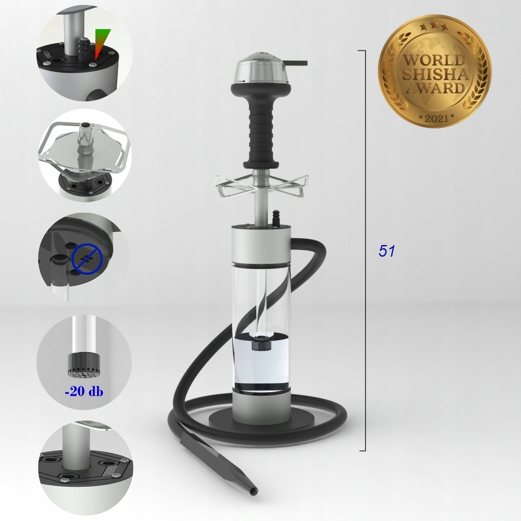 PEŁNY ZESTAW FAJKA WODNA S-CLASS HOOKAH, SZISZA, SHISHA, CYBUCH, HMD ...