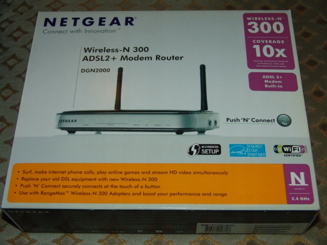 NETGEAR DGN2000 Modem Router Wireless-N 300 ADSL2+ - 13270369823 ...