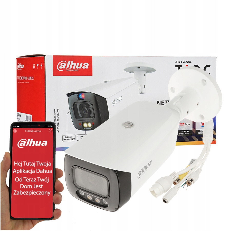 KAMERA IP DAHUA Z ALARMEM SWIETLNYM I DZIWIĘKOWYM - 13027531962 ...