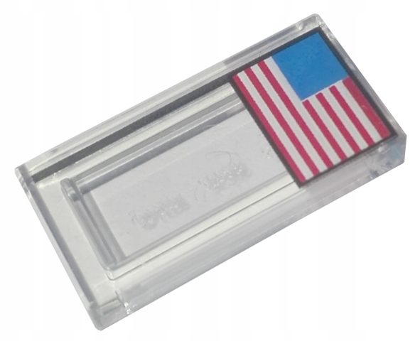 Lego Nowy Trans-Clear tile 1x2 American Flag Pattern 3069bpb0587 ...