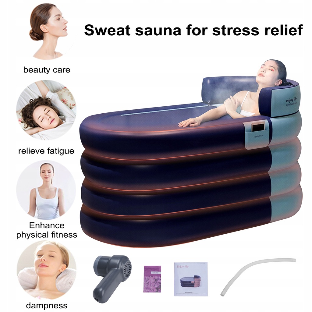 Wanna Składana Dmuchana Dla Dorosłych 160cm PVC - 12286995067 ...