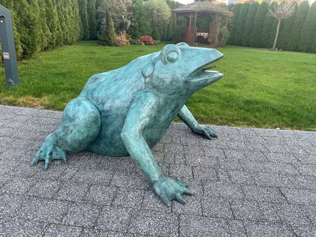 MEGA OLBRZYMIA ŻABA - ROPUCHA z brązu - fontanna - 12285704313 ...