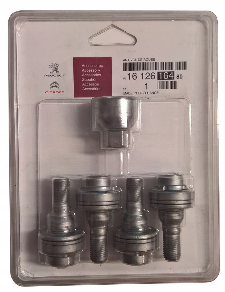 Śruba koła zabezpieczenie Citroen OE 1612616480 - 11281374919 ...