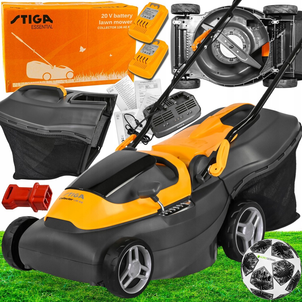 STIGA COLLECTOR 136 AE Kit KOSIARKA AKUMULATOROWA - 10724239981 ...