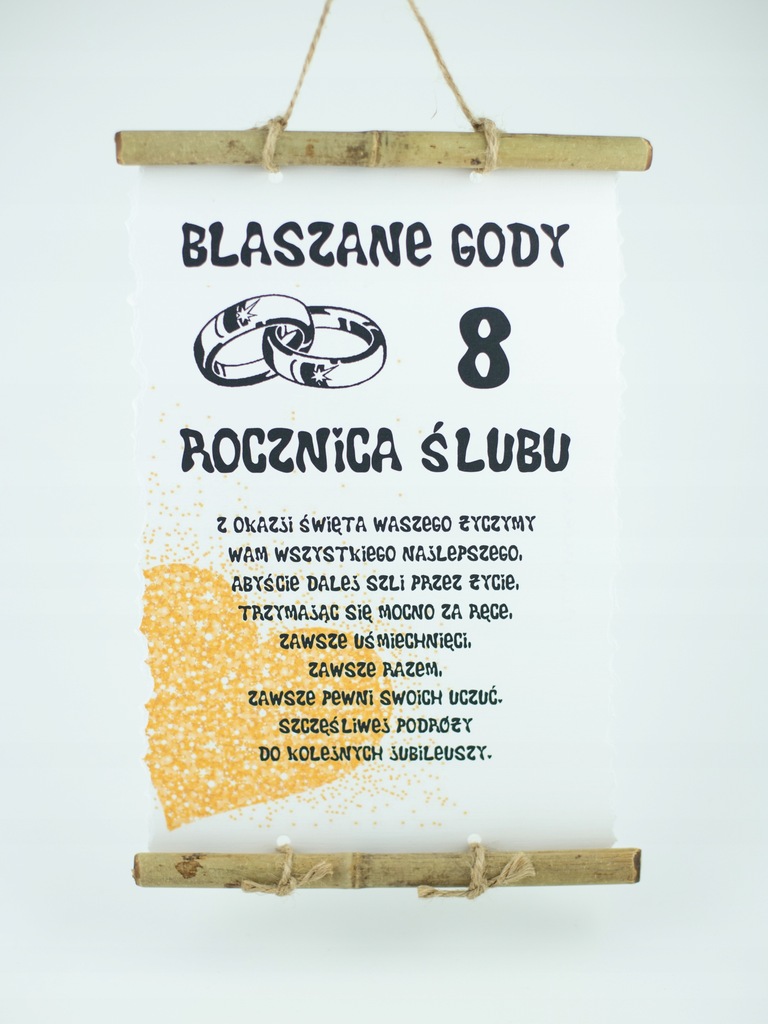 DYPLOM, PREZENT, CERTYFIKAT NA 8 ROCZNICĘ ŚLUBU - 10054345550 ...
