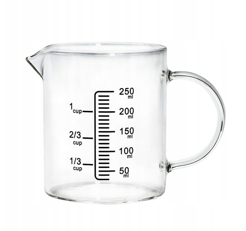 Miarka ze skalą 250/500ml Żaroodporna miarka - 13395674755 - oficjalne archiwum Allegro