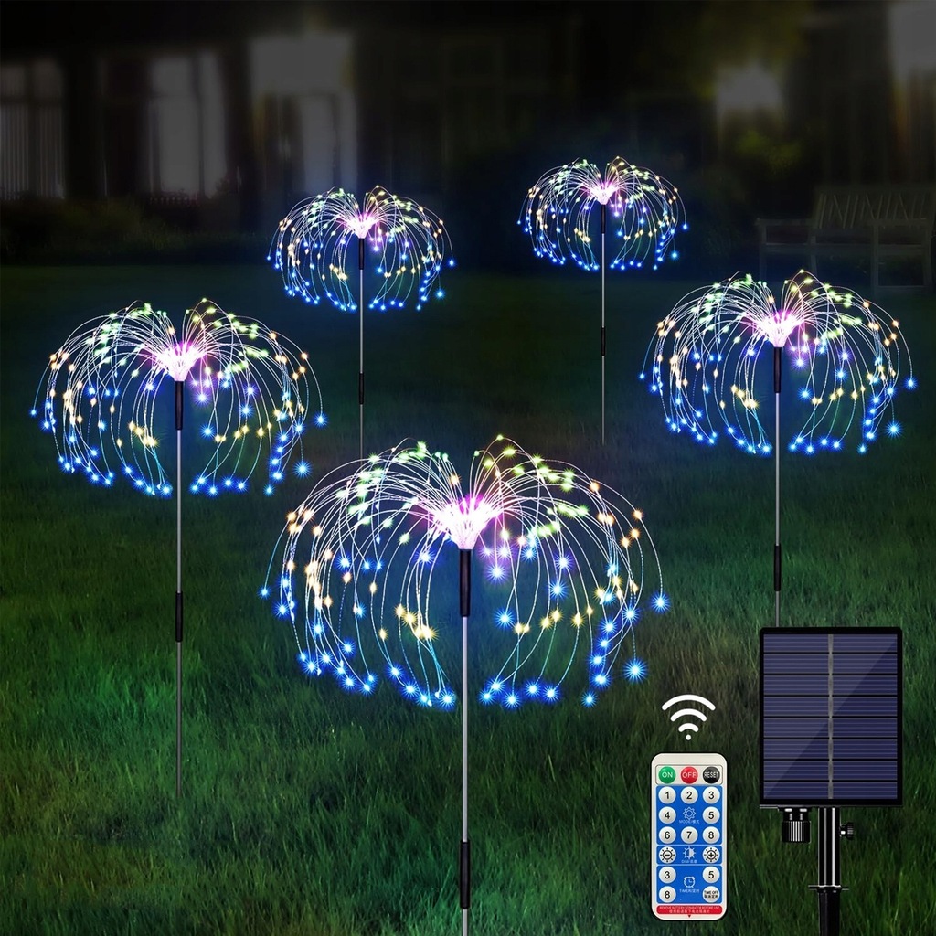 4X KOLOROWA LAMPA SOLARNA OGRODOWA 120 LED DMUCHAWIEC SOLAR DRZEWKO - 17289821331 - oficjalne ...