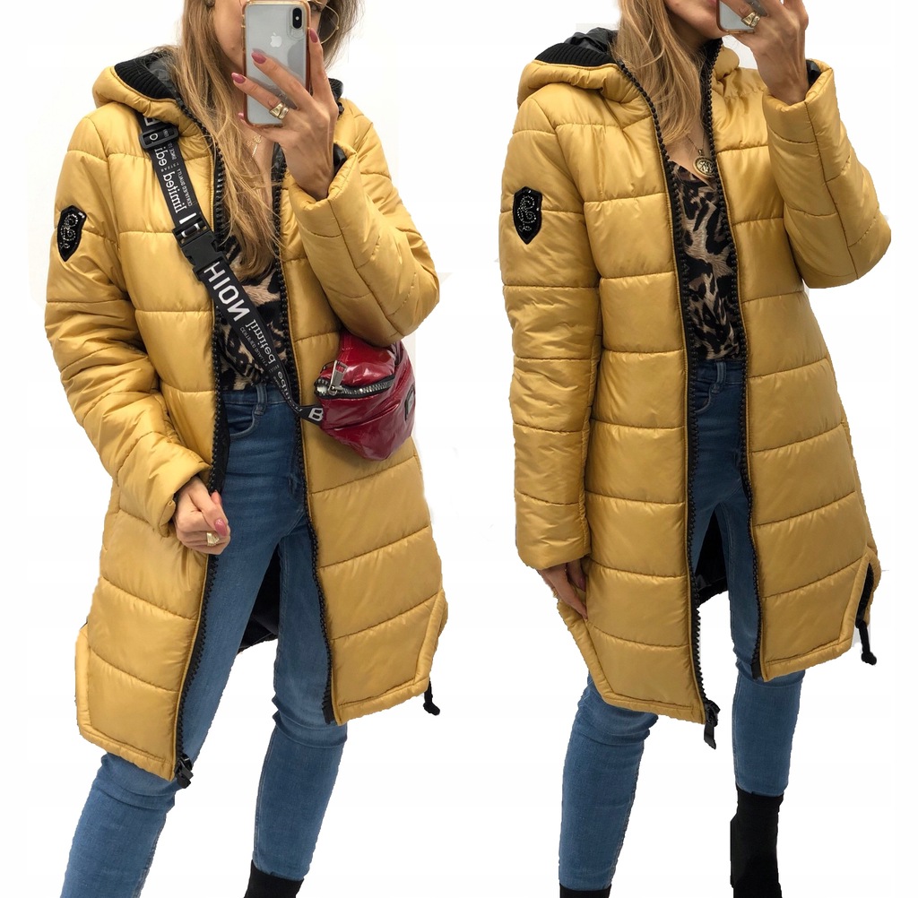 POLWAR ZIMOWA KURTKA DESIGNERSKA MIODOWA 36 - 8578748054 - oficjalne ...