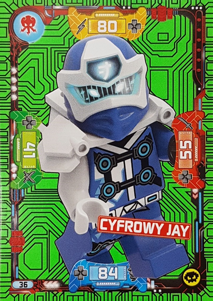 LEGO NINJAGO KARTA Cyfrowy Jay Seria 5 nr 36 - 9669367343 - oficjalne ...