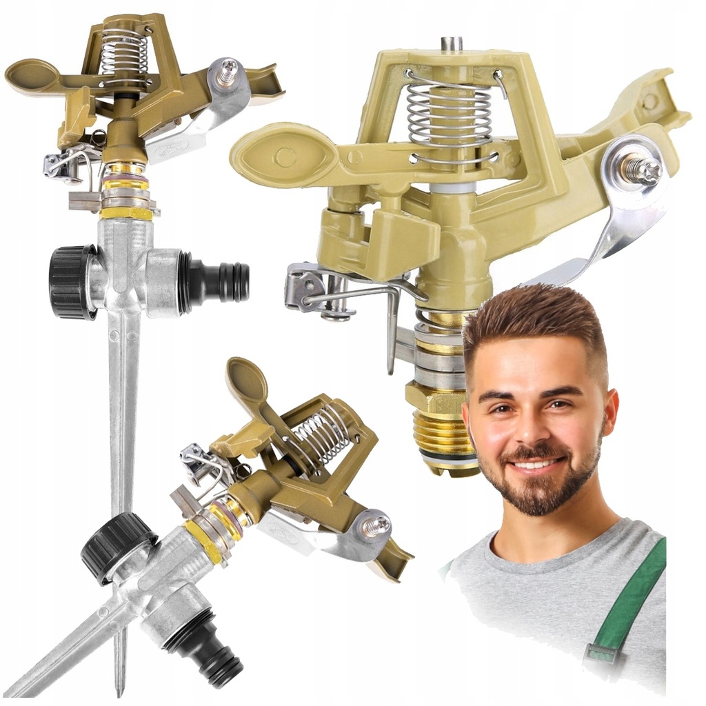 ZRASZACZ OGRODOWY PULSACYJNY METALOWY OBROTOWY - 13717921826 - oficjalne archiwum Allegro