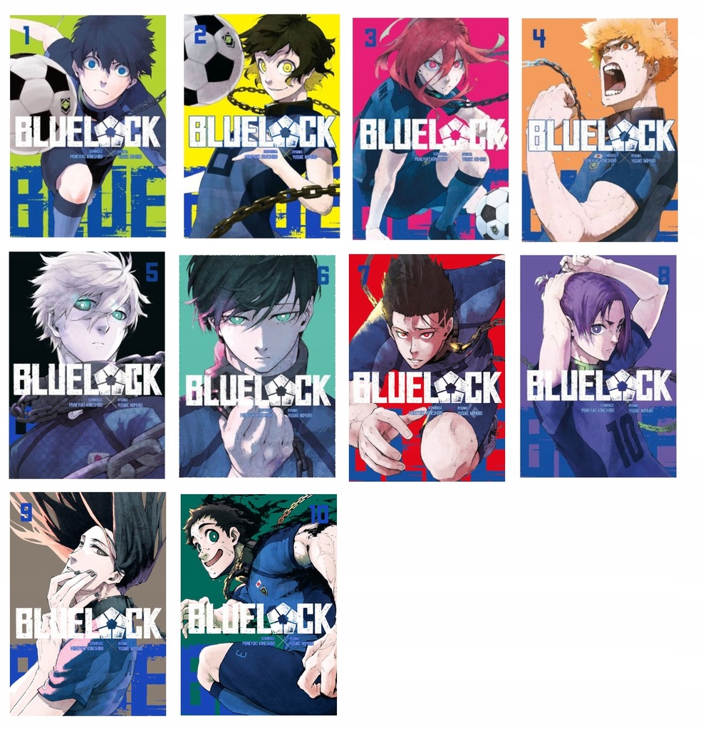 BLUELOCK Blue Lock Tom 1-10 zestaw manga Waneko NOWE - 15414035948 ...