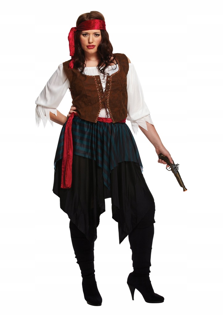 KOSTIUM STRÓJ PIRATKI PIRATA PIRACKI DAMSKI XL - 15230270526 ...