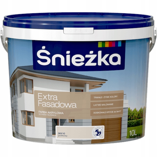 Śnieżka EXTRA FASADOWA 10L GRAFIT 307C elewacyjna - 10968030189 - oficjalne archiwum Allegro