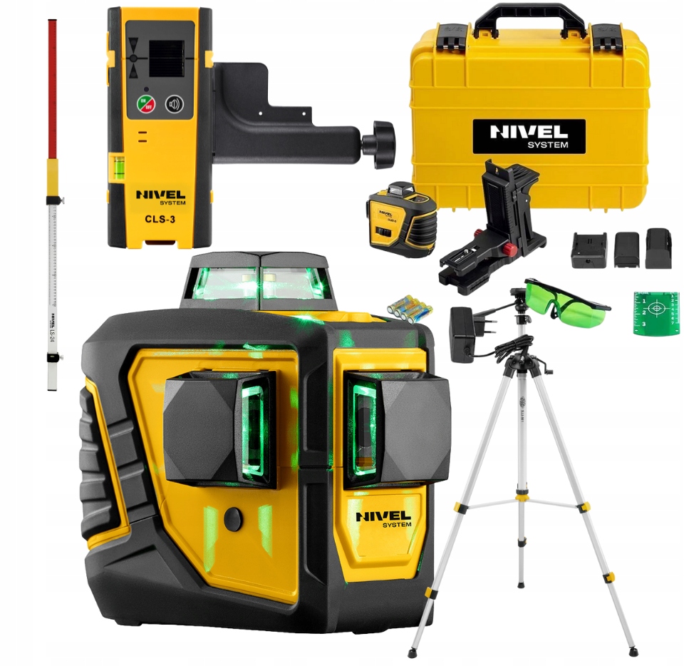 NIVEL SYSTEM CL3D-G LASER KRZYŻOWY ZIELONY ZESTAW! - 11022605545 ...