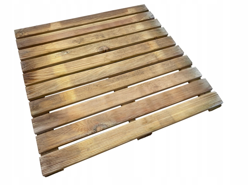 Podesty tarasowe drewniane 50x50x2,8 cm ryflowane - 13592794509 - oficjalne archiwum Allegro