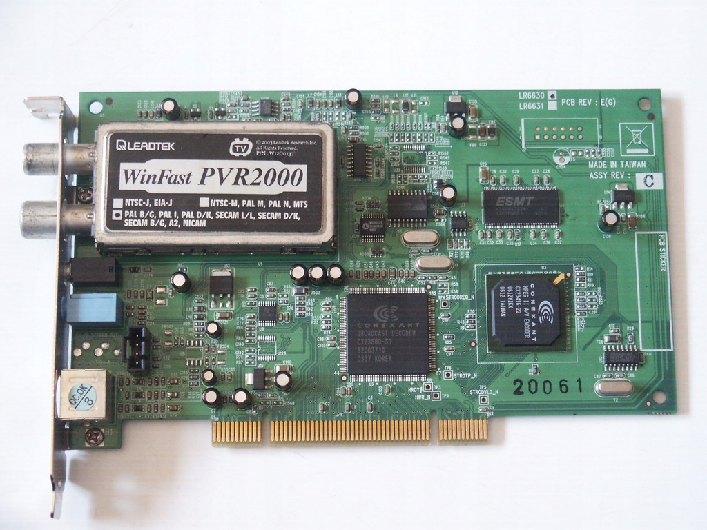 Tuner analog WinFast PVR2000 dekoder MPEG2 VHS PCI - 12950581642 ...