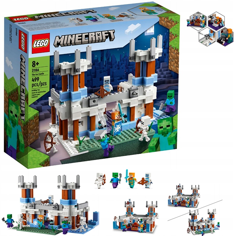 LEGO MINECRAFT 21186 LODOWY ZAMEK ŚNIEŻNY YETI +GR - 12819977887 ...