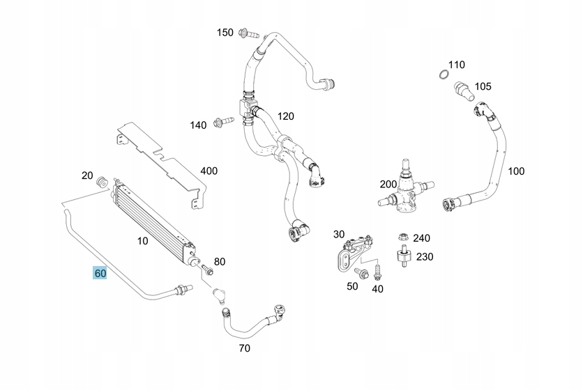 Przewód olejowy Mercedes-Benz X-klasa A4705070100 - 12332622411 ...