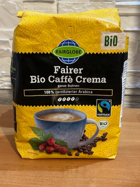 Fairglobe Fairer BiO Caffè Crema - kawa ziarnista 100% Arabica 1000 g ...