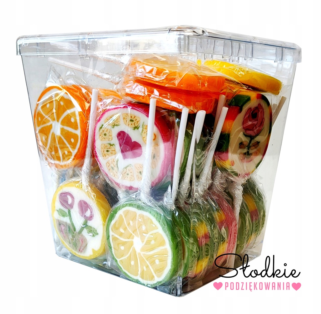 Lizaki duże 26g deseniowe podziękowania x 50 - 12451515945 - oficjalne ...