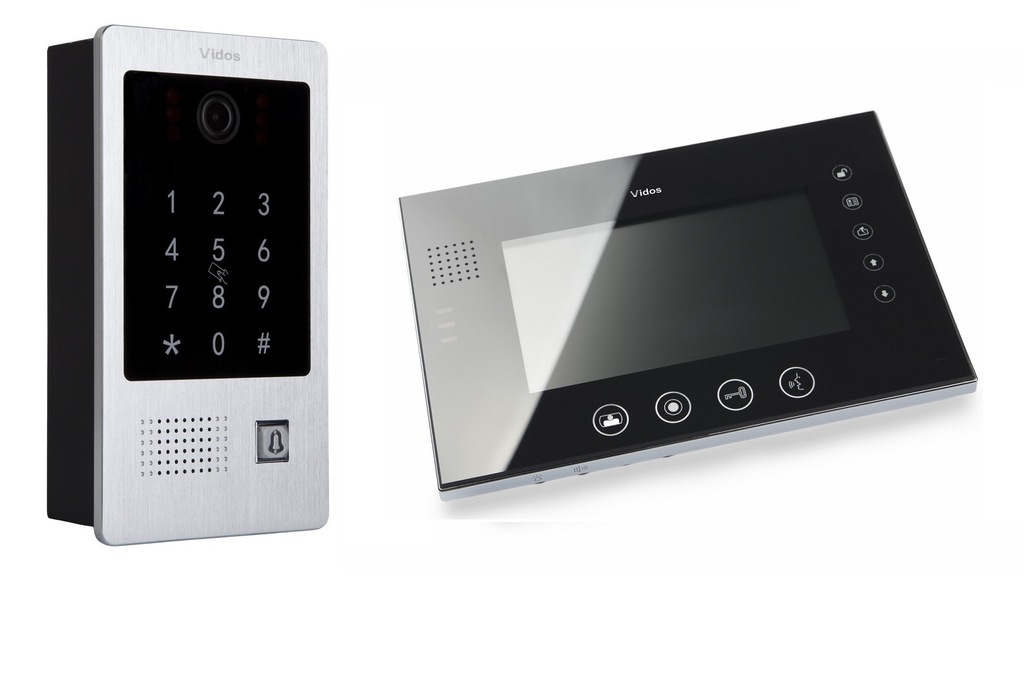 WIDEODOMOFON DO DOMU JEDNORODZINNEGO ZESTAW VIDOS - 7003252559 - oficjalne archiwum Allegro