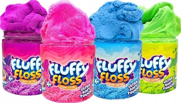 Fluffy Floss Magiczny piasek 4 x 500g fioletowy różowy zielony ...