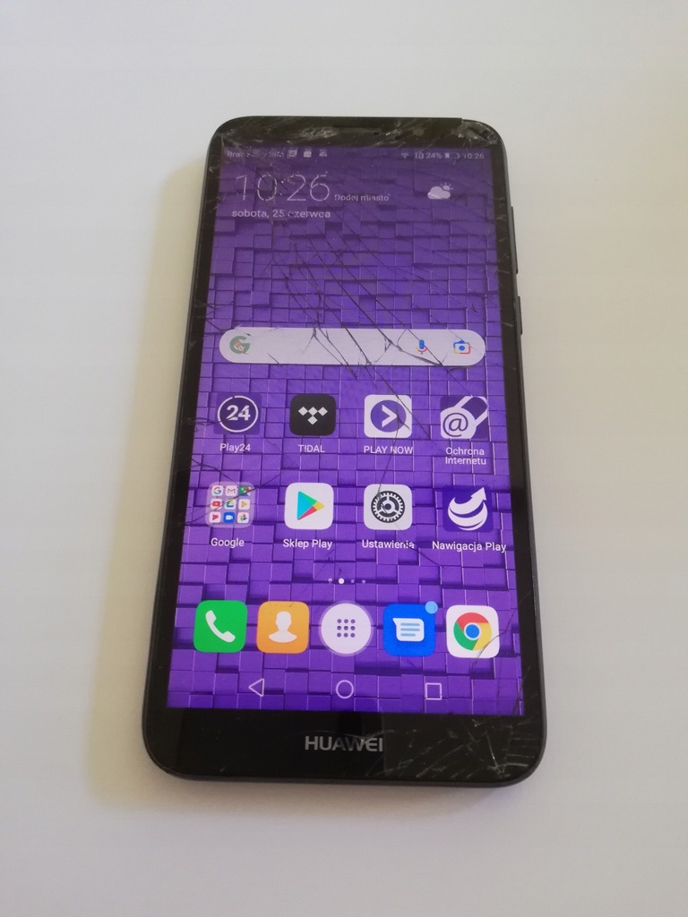 Smartfon HUAWEI Y5 2018 (DRA-L21) pęknięta szybka - 12426906755 ...