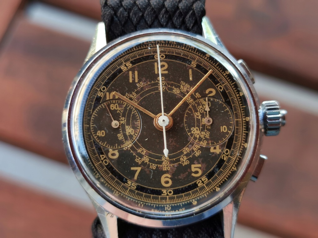 Militare WWII 1937s Landeron 47- trzy przyciski - 12697918508 ...