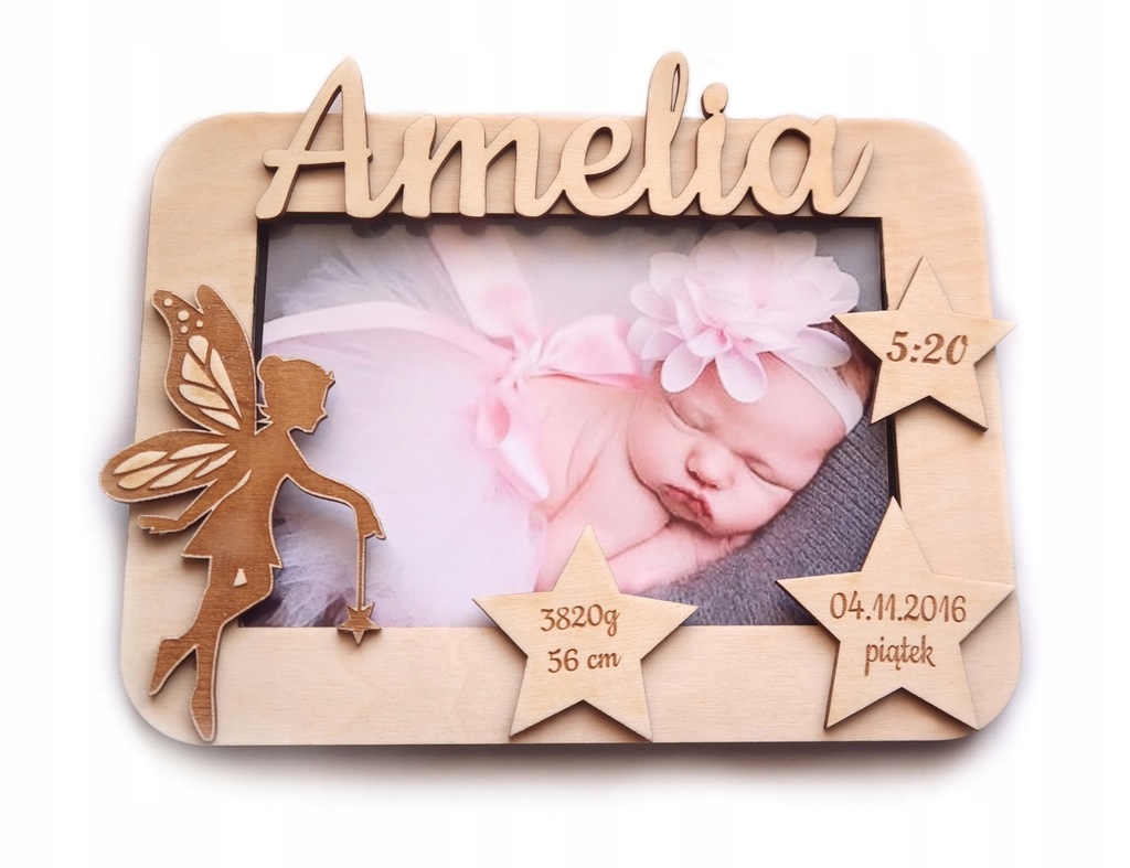 Pamiątka Narodzin Dziecka Wrózka METRYCZKA Chrzest - 11906644134 - oficjalne archiwum Allegro