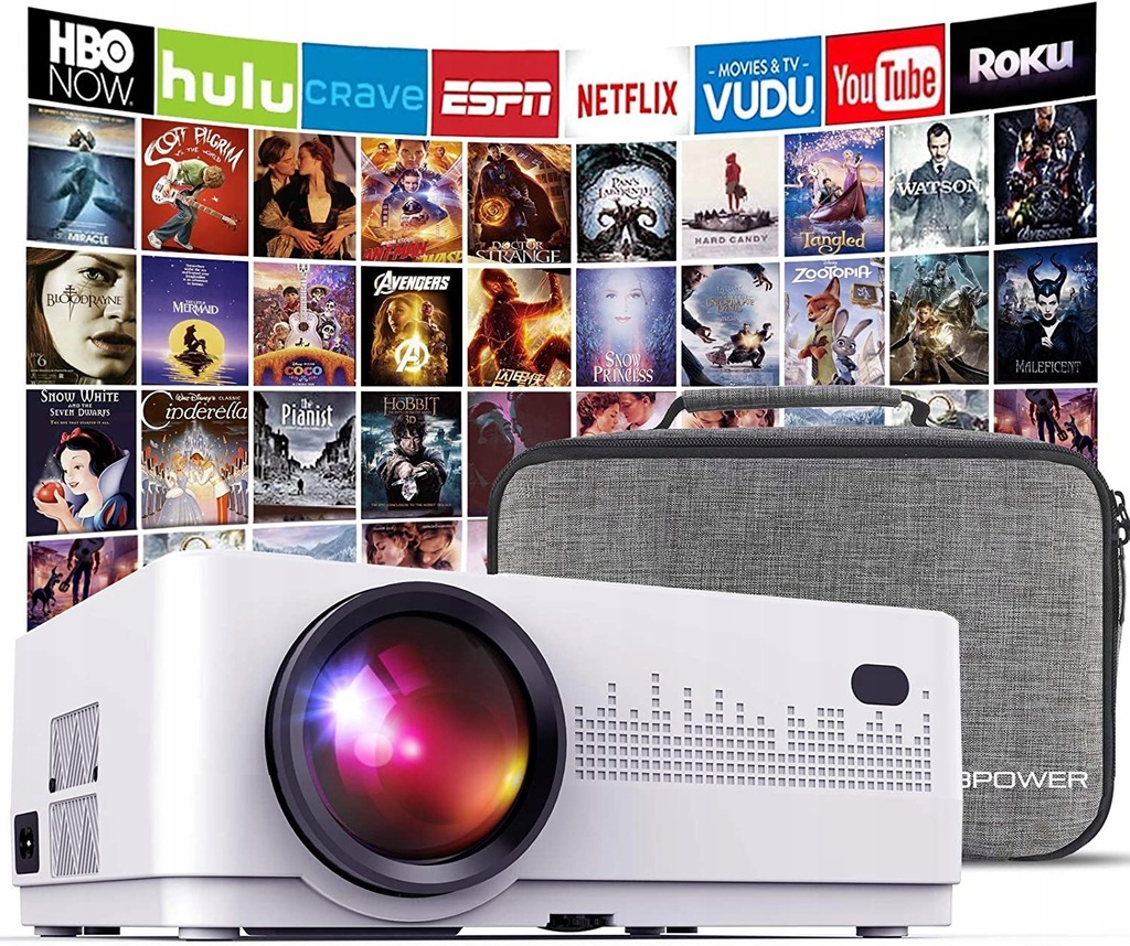 Miniprojektor LED DBPower L21 HD NETFLIX WIFI - 12388012012 - oficjalne archiwum Allegro