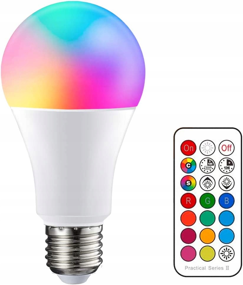 ŻARÓWKA LED RGB STEROWANIE PILOTEM 10W EDISON - 12615088080 - oficjalne ...