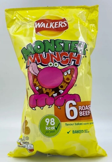 1x 132g WALKERS Lays Monster Munch Roast Beef UK - 12813365668 ...