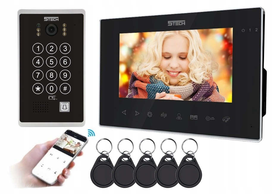 Wideodomofon WiFi IP VIDEO DOMOFON 5TECH Aplikacja - 9563838415 - oficjalne archiwum Allegro