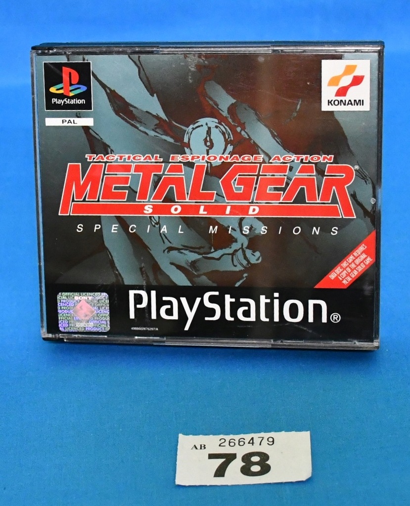 PlayStation 1(PSX) Metal Gear Solid -Missions (78) - 12046468479 ...