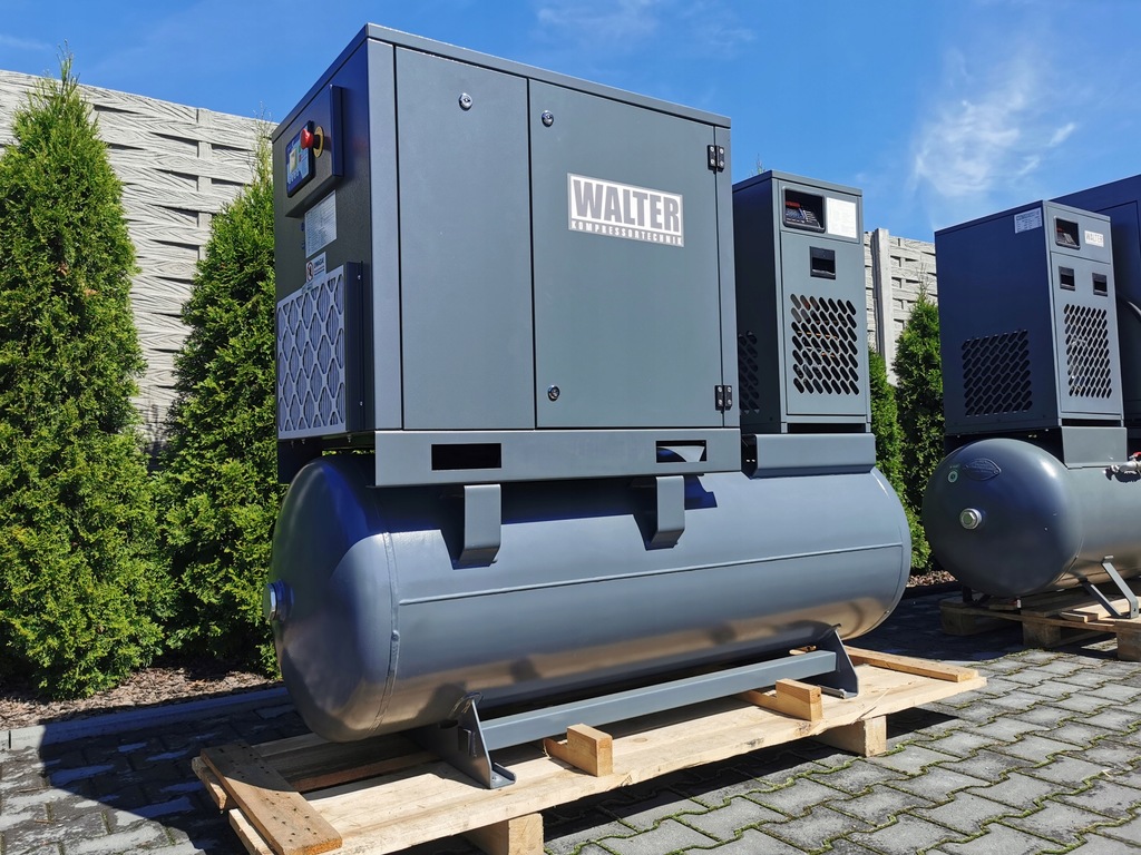 2021! 22h! 7.5kw +FALOWNIK Kompresor śrubowy WALTER SFTG 1000L/M ...