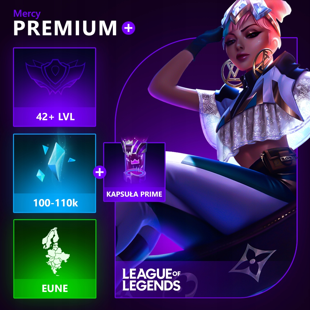 Konto League of Legends LoL Smurf EUNE 100-110k BE - 13013527446 ...